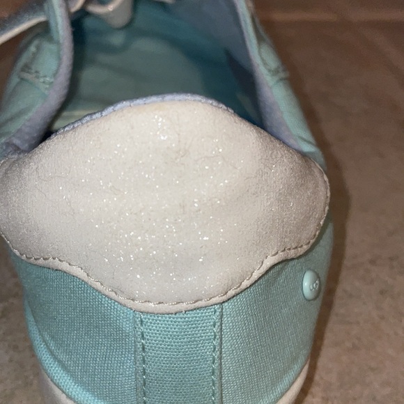 UGG | Shoes | Ugg Tennis Shoes Canvas Glitter Aqua Velcro | Poshmark